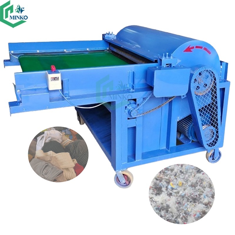 Cotton fabric waste recycle machinery 1m textile waste clothes opening ...